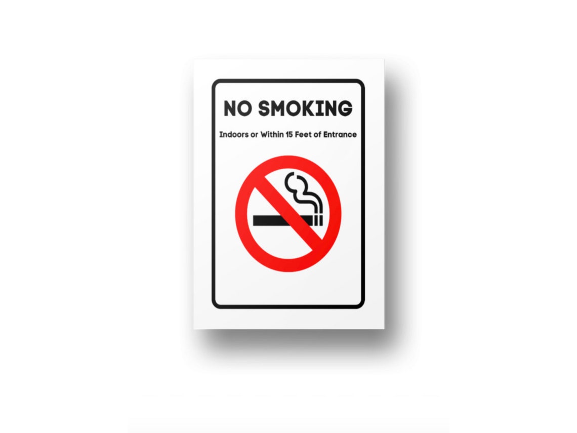 NO SMOKING SIGN Daycare Printable No Smoking Poster / No - Etsy
