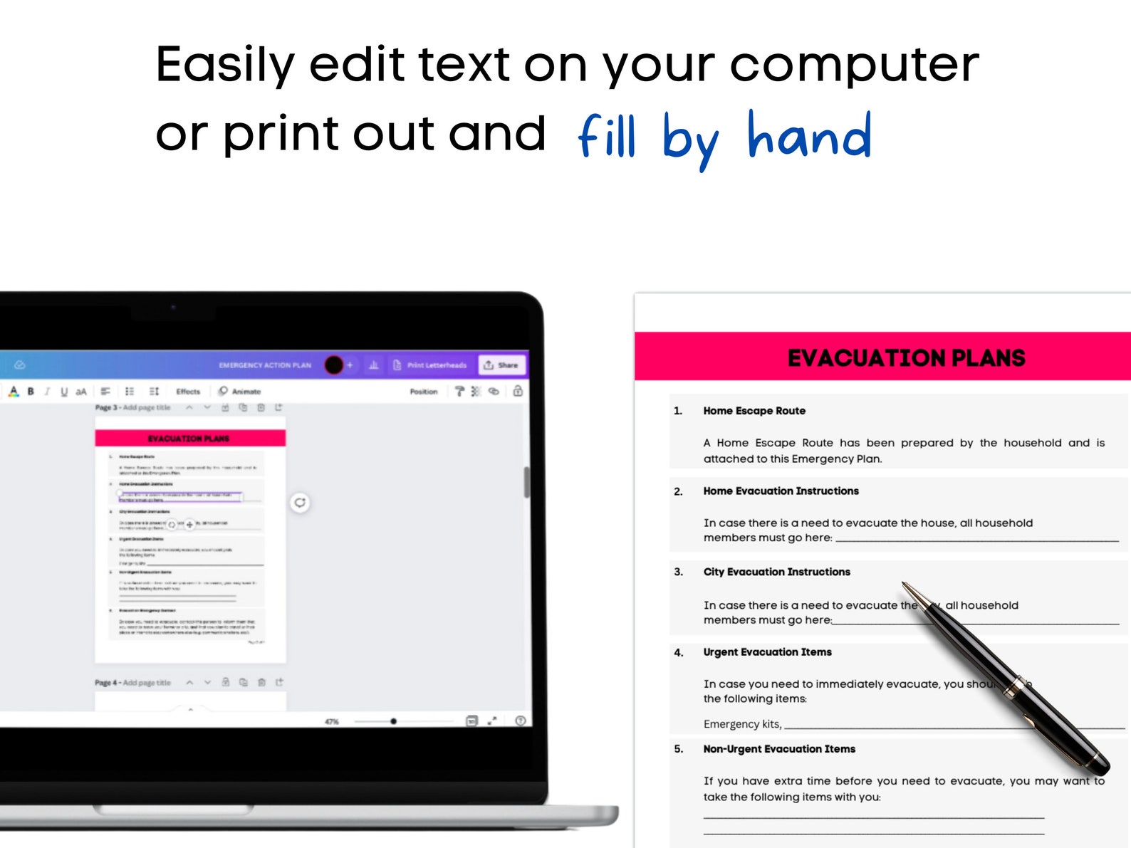 DAYCARE EMERGENCY PLAN, Child Care Center, Daycare Forms / Perfect for ...