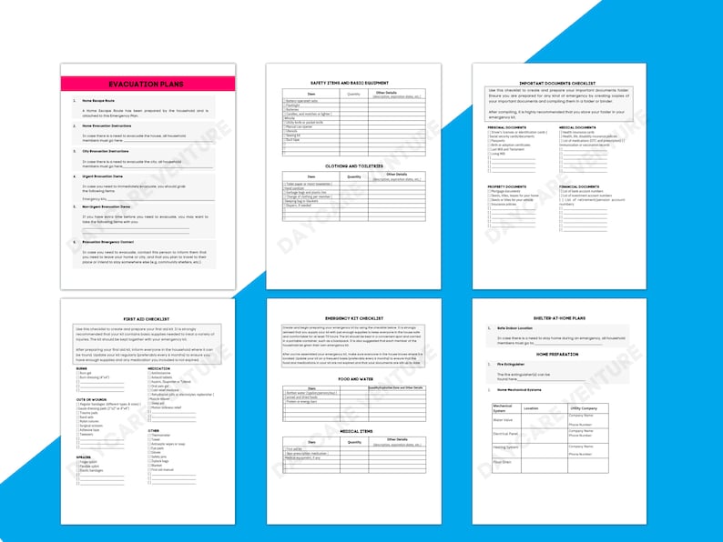 DAYCARE EMERGENCY PLAN, Child Care Center, Daycare Forms / Perfect for ...