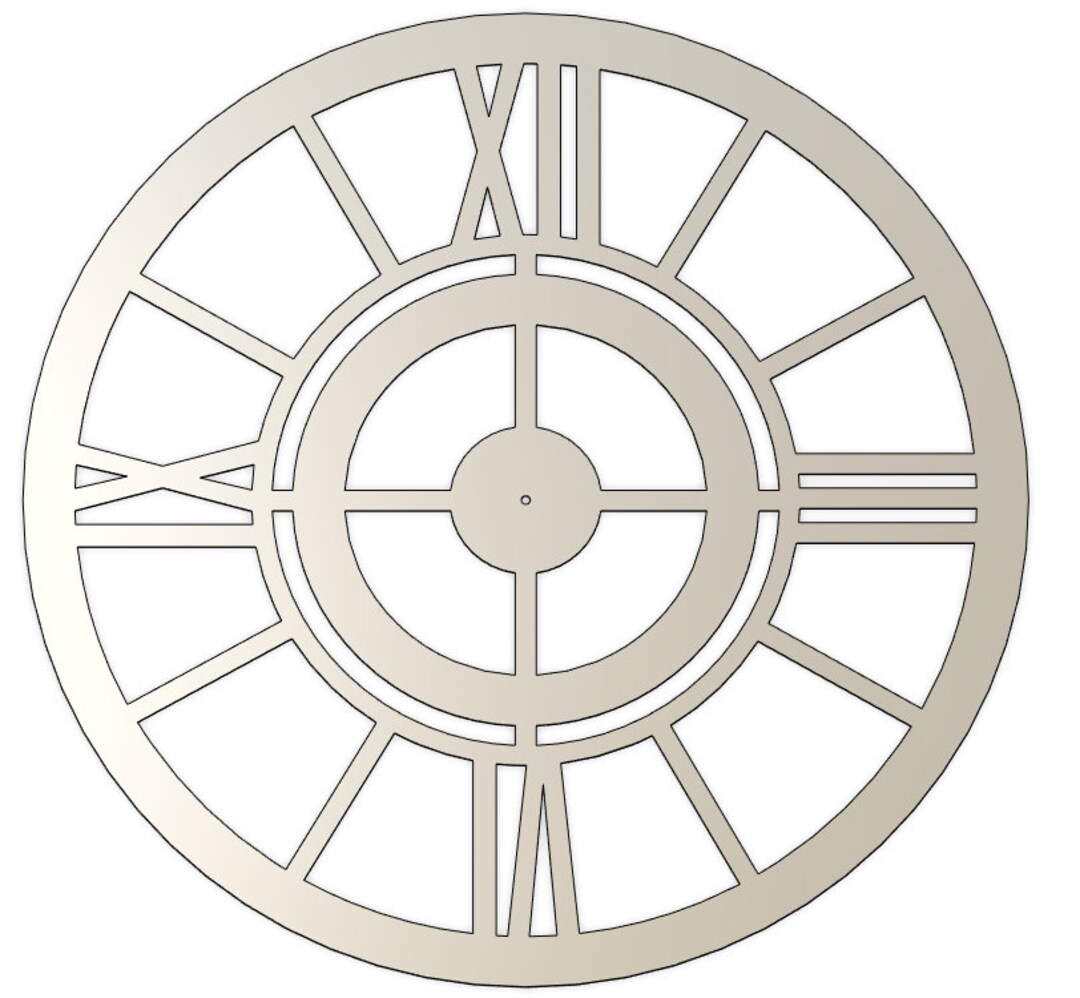 Roman Numeral Clock Dxf. File - Etsy