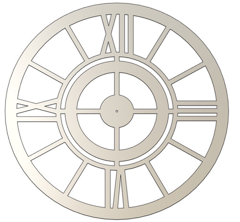 Roman Numeral Clock Dxf. File - Etsy