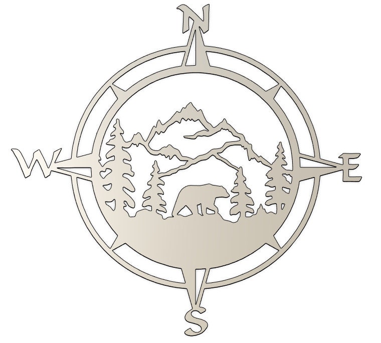 Bear Compass Dxf File Only, Compass - Etsy