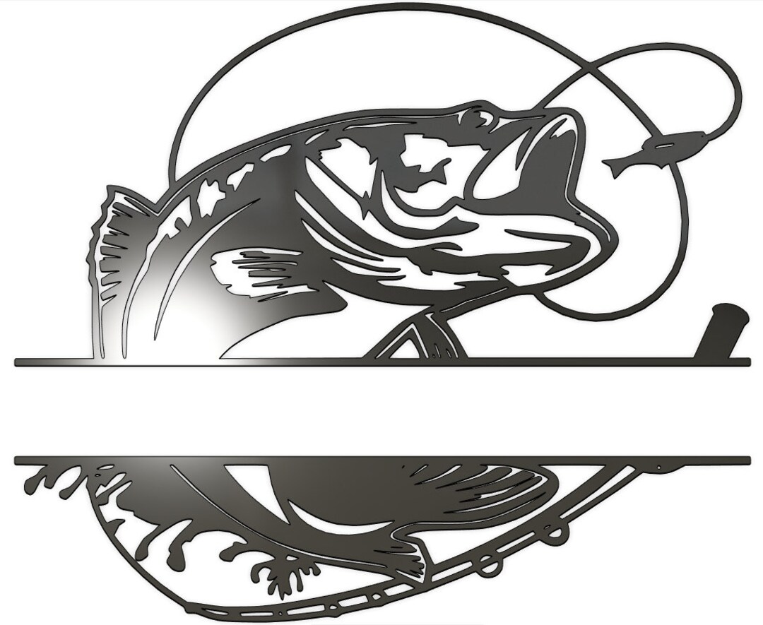 Bass Fish Dxf File ONLY Plasma Cut File Bass Fishing - Etsy