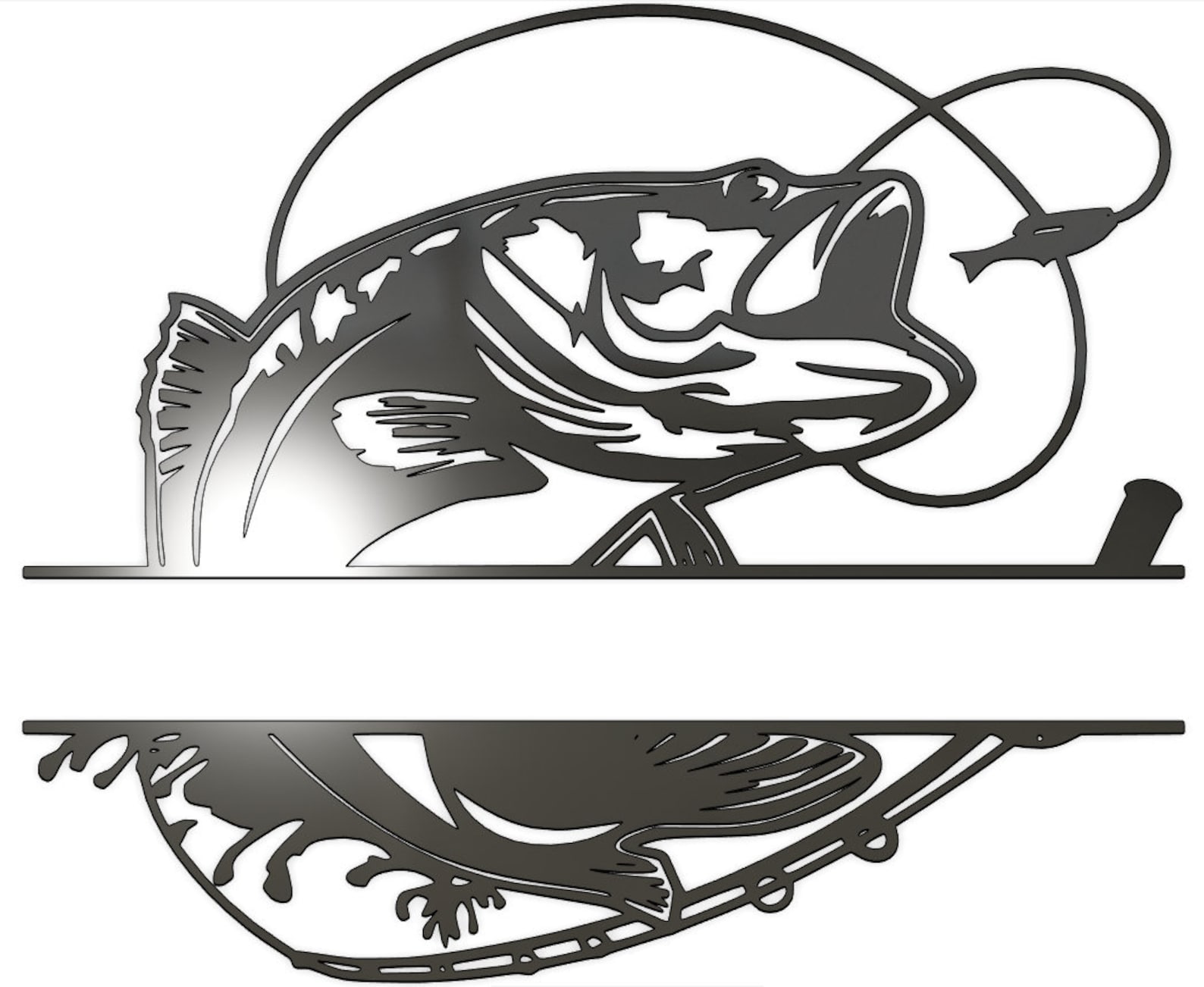 Bass Fish Dxf File ONLY Plasma Cut File Bass Fishing - Etsy