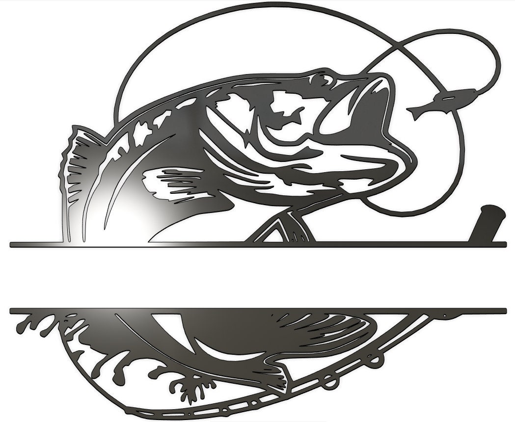 Bass Fish Dxf File ONLY Plasma Cut File Bass Fishing - Etsy
