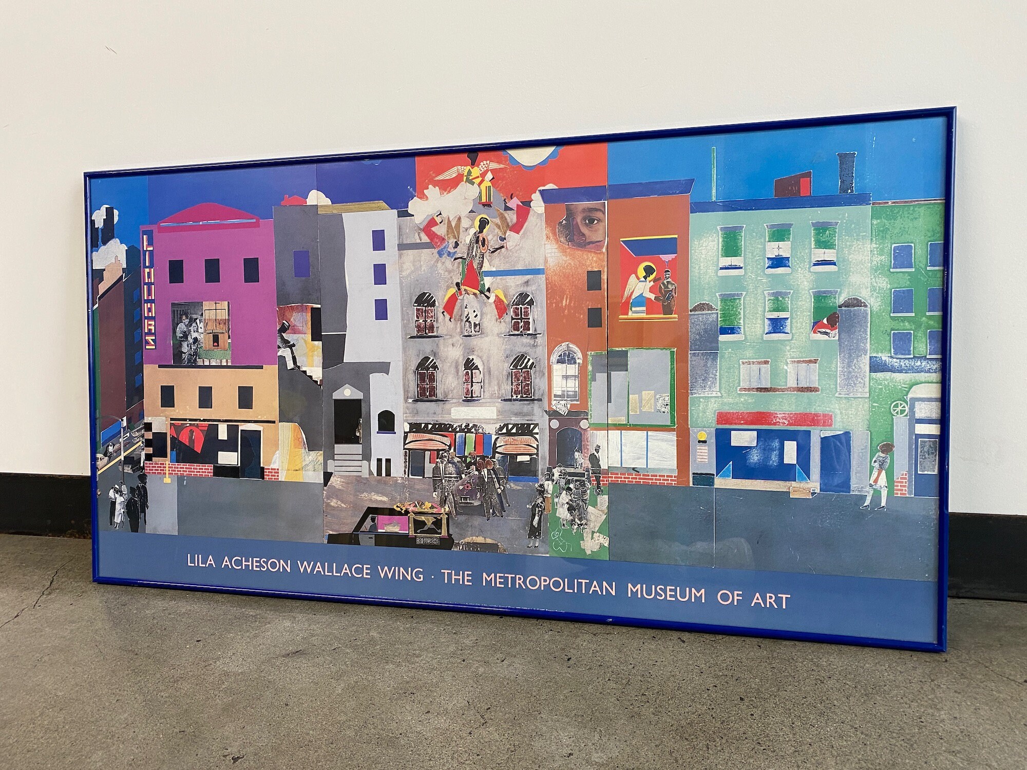 Romare Bearden Vintage Framed Exhibition Print, the Block, Left Detail ...