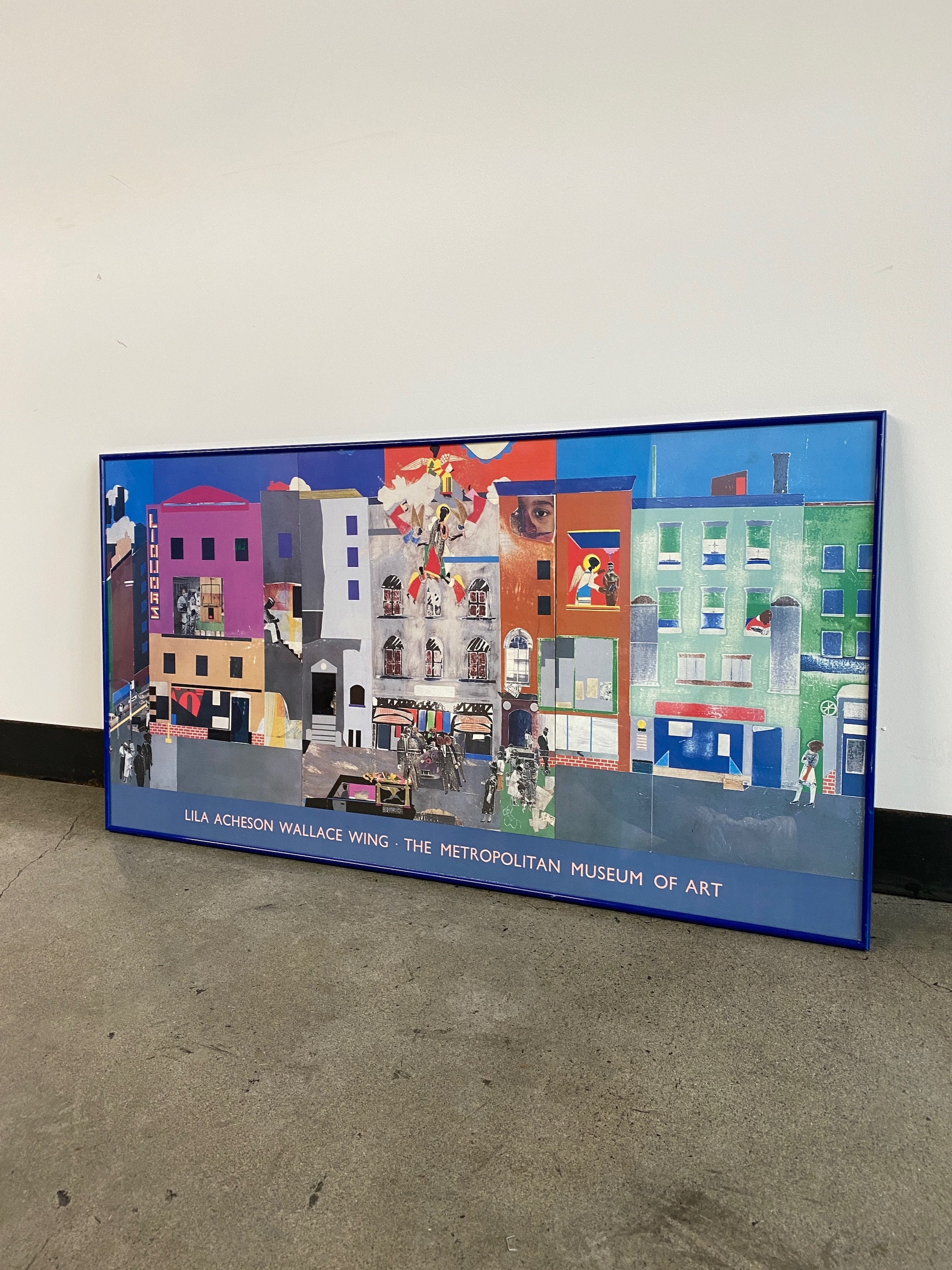 Romare Bearden Vintage Framed Exhibition Print, the Block, Left Detail ...