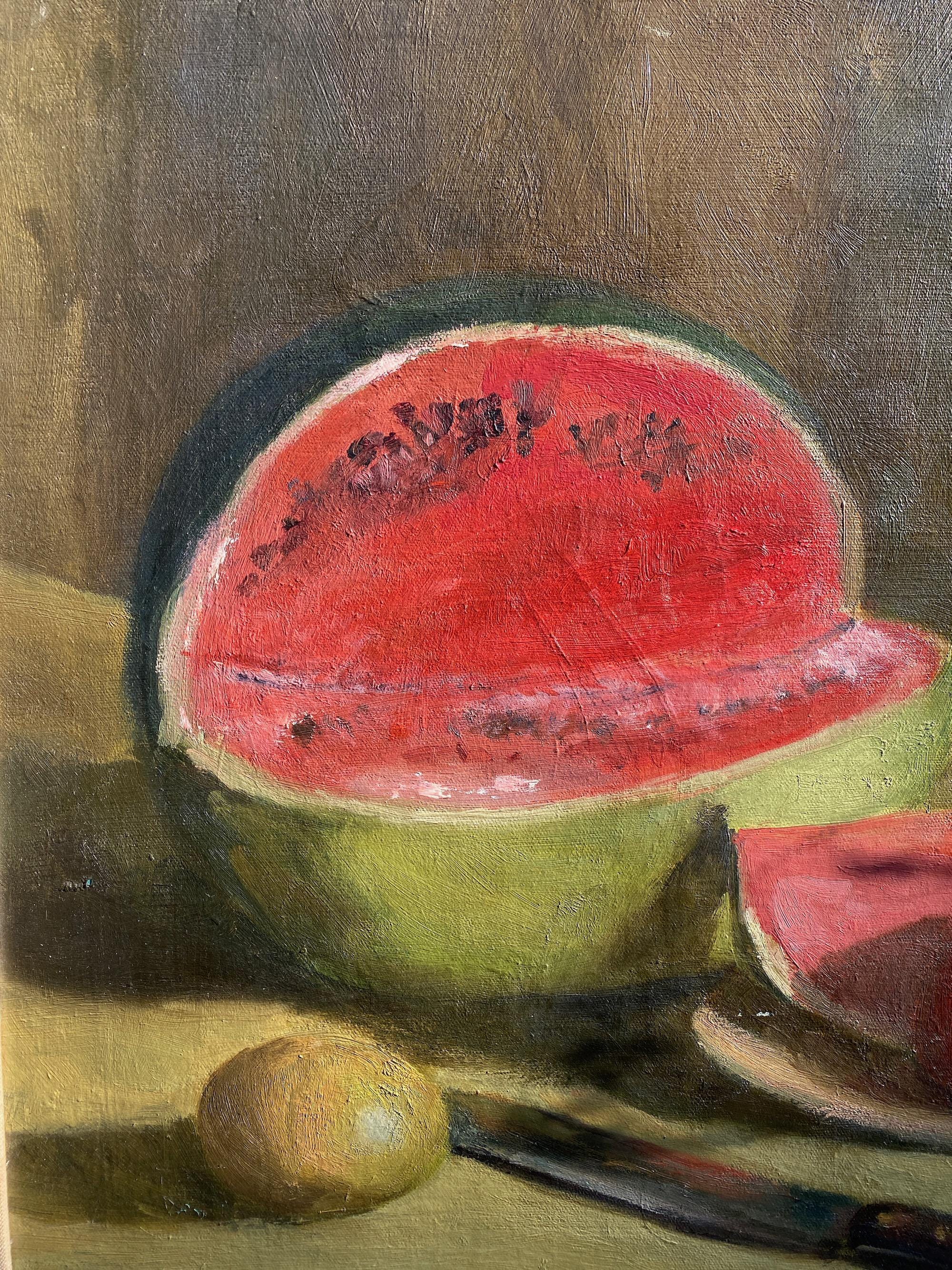 Mid-century Still Life Painting, Watermelon - Etsy