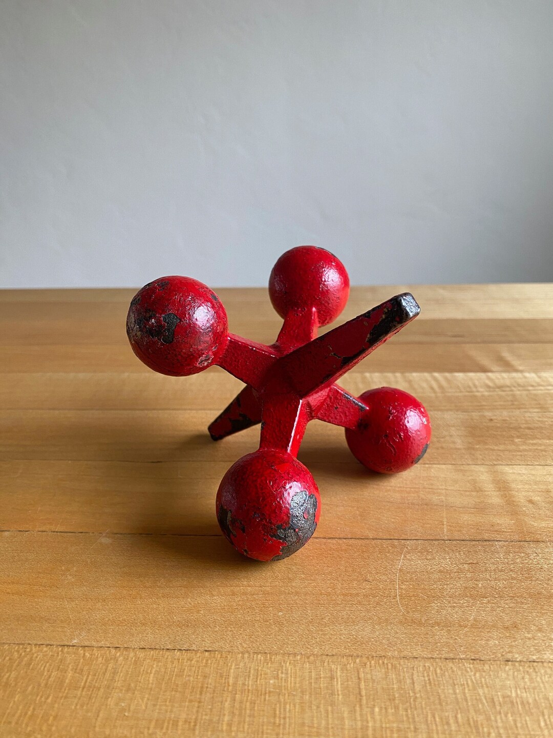 Red Mid Century Jack Sculpture - Etsy