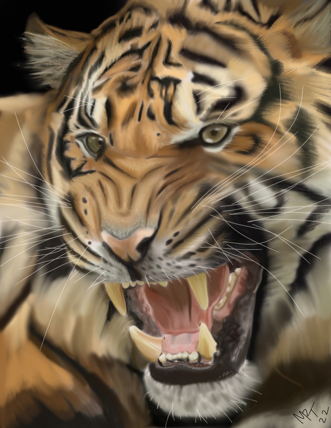 Tiger, Digital Art, Digital Download, Artwork, Procreate Art - Etsy
