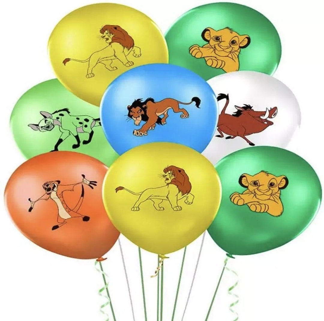 Lion King Latex X10 Balloons Birthday Party Decoration Boys Girls Kids ...