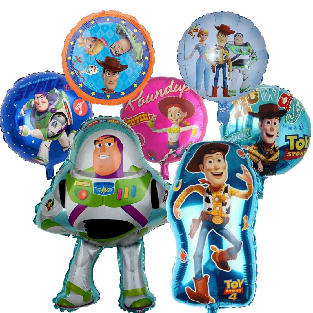 Toy Story Balloons for Birthday Party 7 Piece Set Buzz Woody Jessie ...