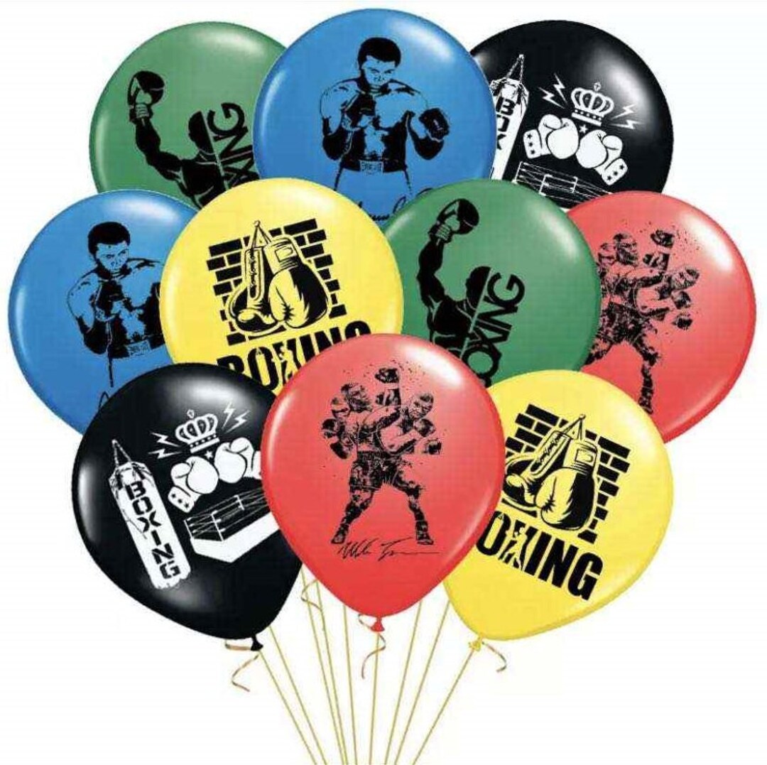Boxing X10 Latex Balloons Birthday Party Decoration Boys Girls Kids ...