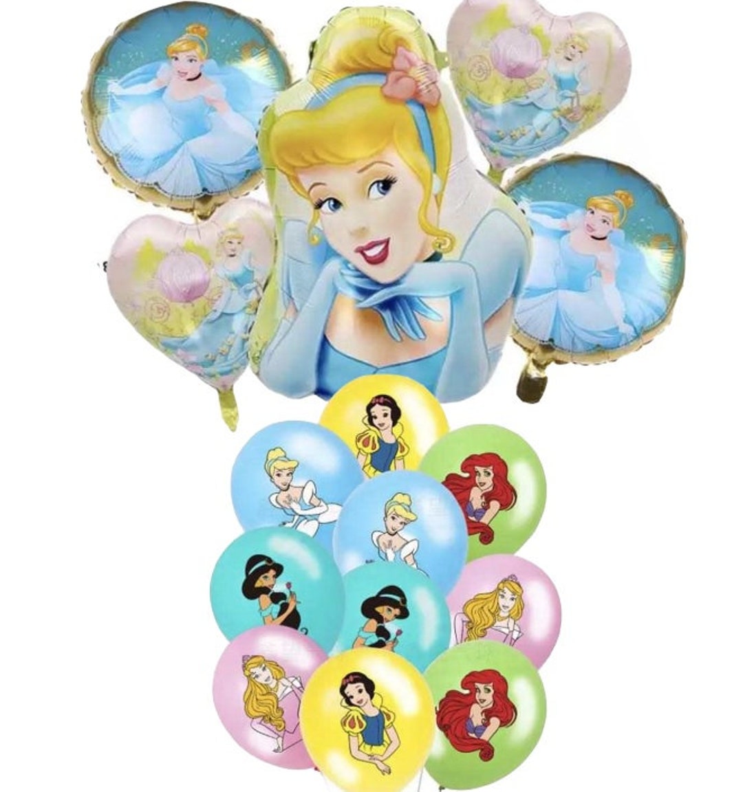 Princess Cinderella Balloon Set Birthday Party Foil Decorations ...