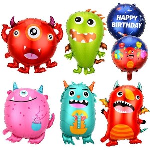 Little Monster Balloon Set Birthday Decorations Party 7 Pieces Balloons ...