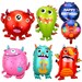 Little Monster Balloon Set Birthday Decorations Party 7 Pieces Balloons ...