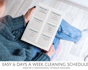 Easy 6 Days a Week Cleaning Schedule, Cleaning Planner, Cleaning ...