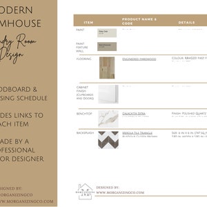 Modern Farmhouse Laundry Room Design, Mood Board Template, Mood Board ...