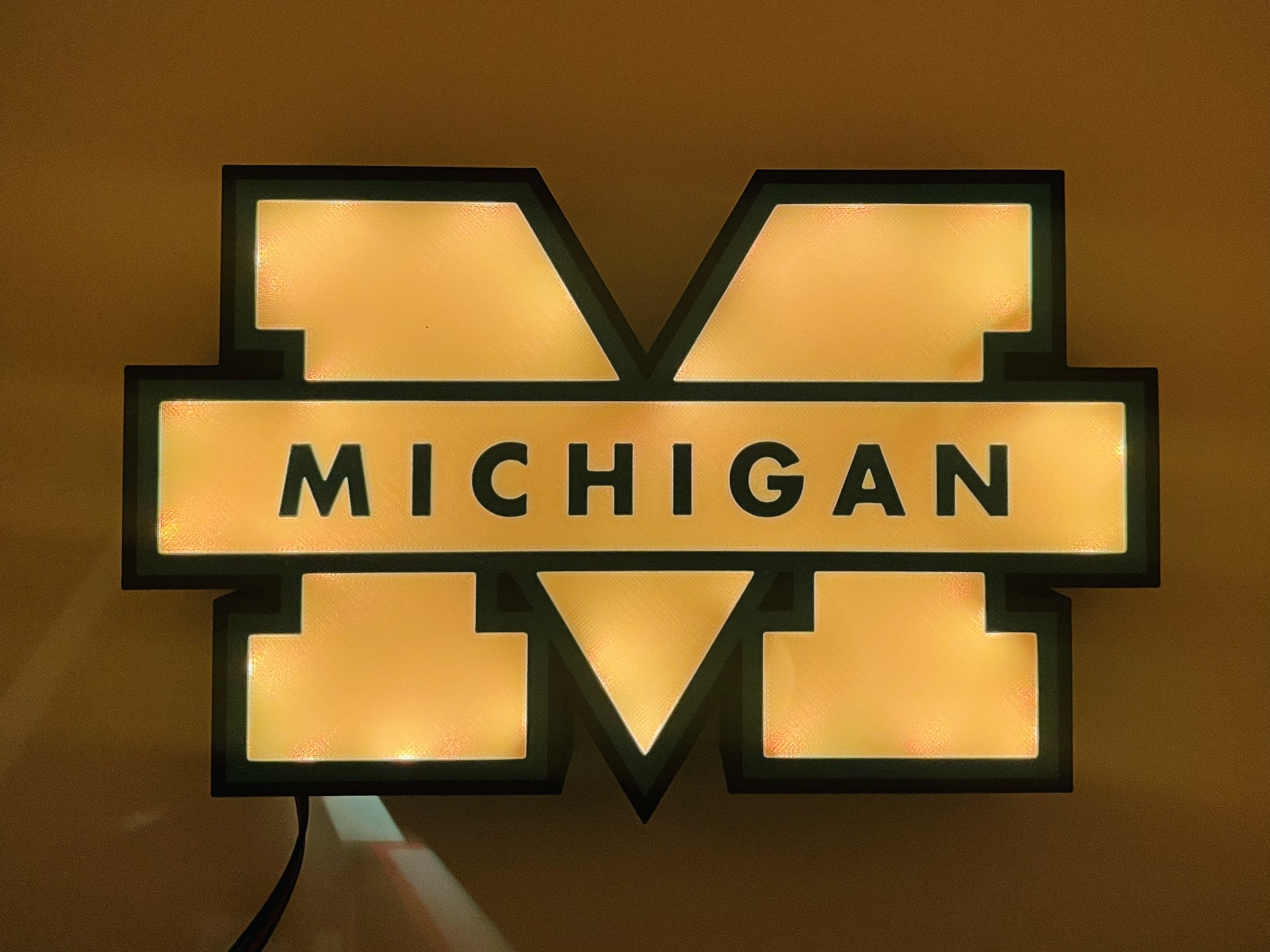 Michigan Sign, Uofm Light Box, University of Michigan Wall Sign, LED ...