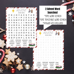 Advent Word Search Printable for Homeschool or Classroom. Word Find ...