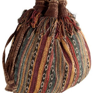 Bohemian Tibetan Drawstring Sling * Earth Divas * Fair Trade Handbag ...