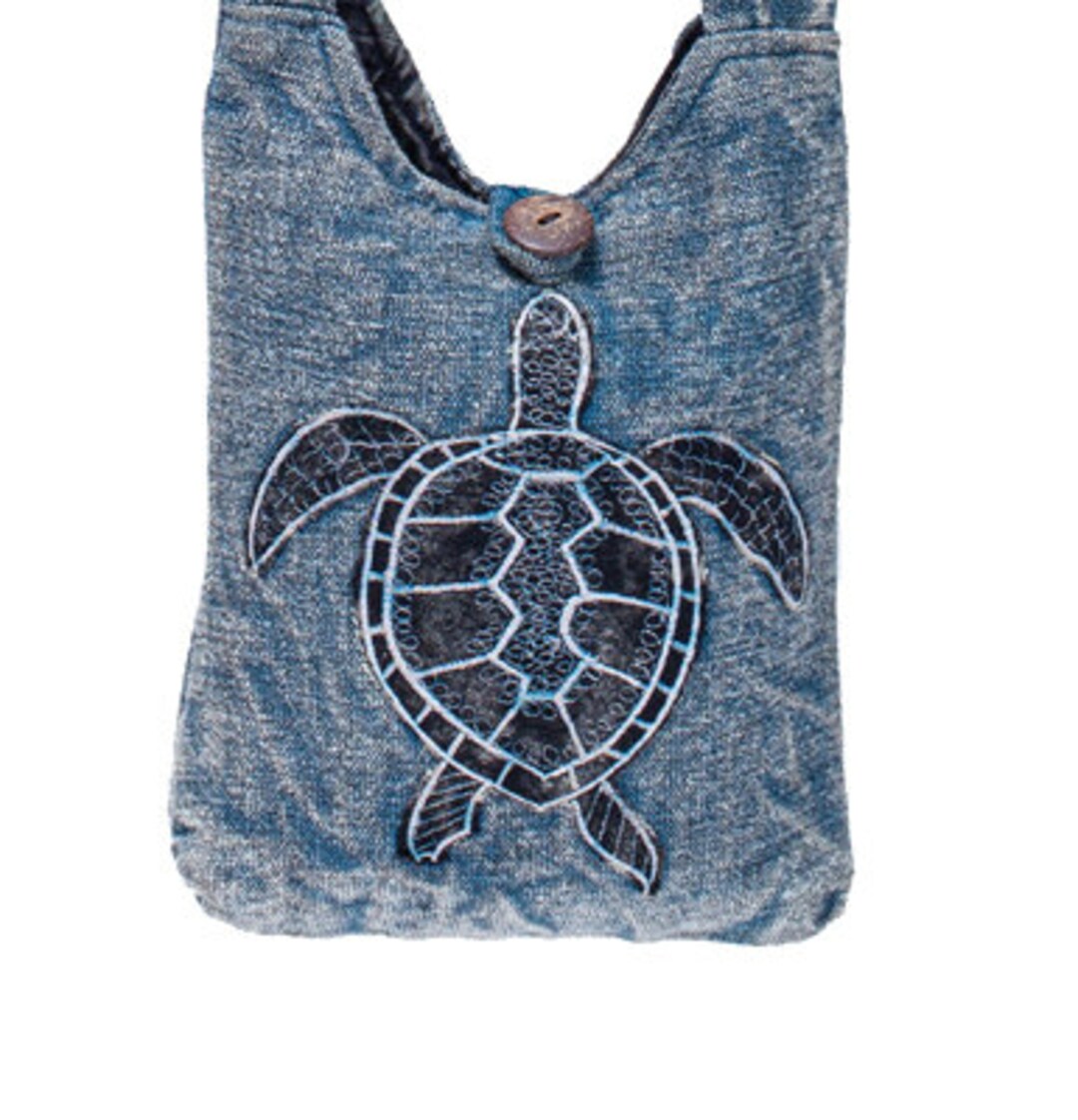 Sea Turtle Passport Bag * Earth Divas Handbag * Fair Trade * Sky Blue ...