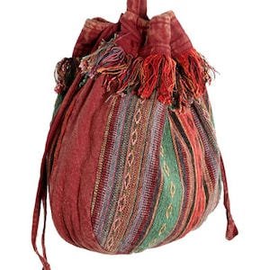Bohemian Tibetan Drawstring Sling * Earth Divas * Fair Trade Handbag ...
