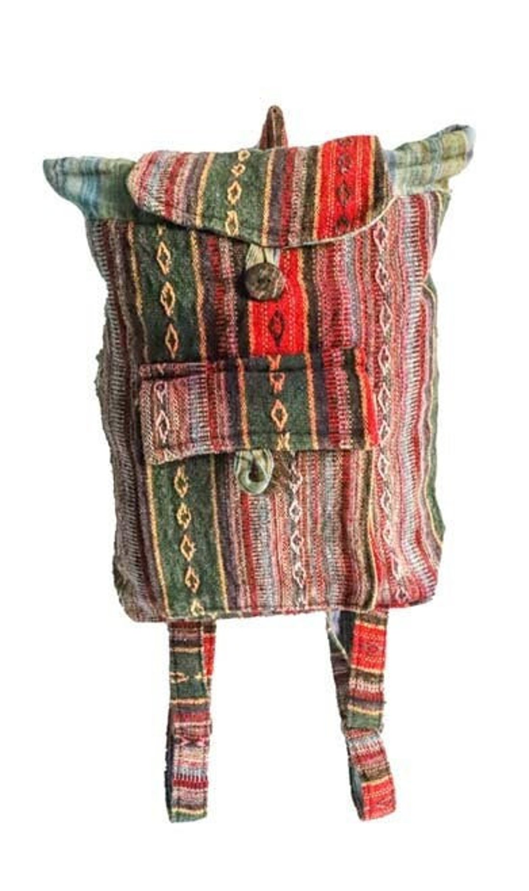 Mini Backpack Gheri Cotton * Earth Divas * Unisex Hippie Hobo Backpack ...