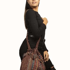 Bohemian Tibetan Drawstring Sling * Earth Divas * Fair Trade Handbag ...