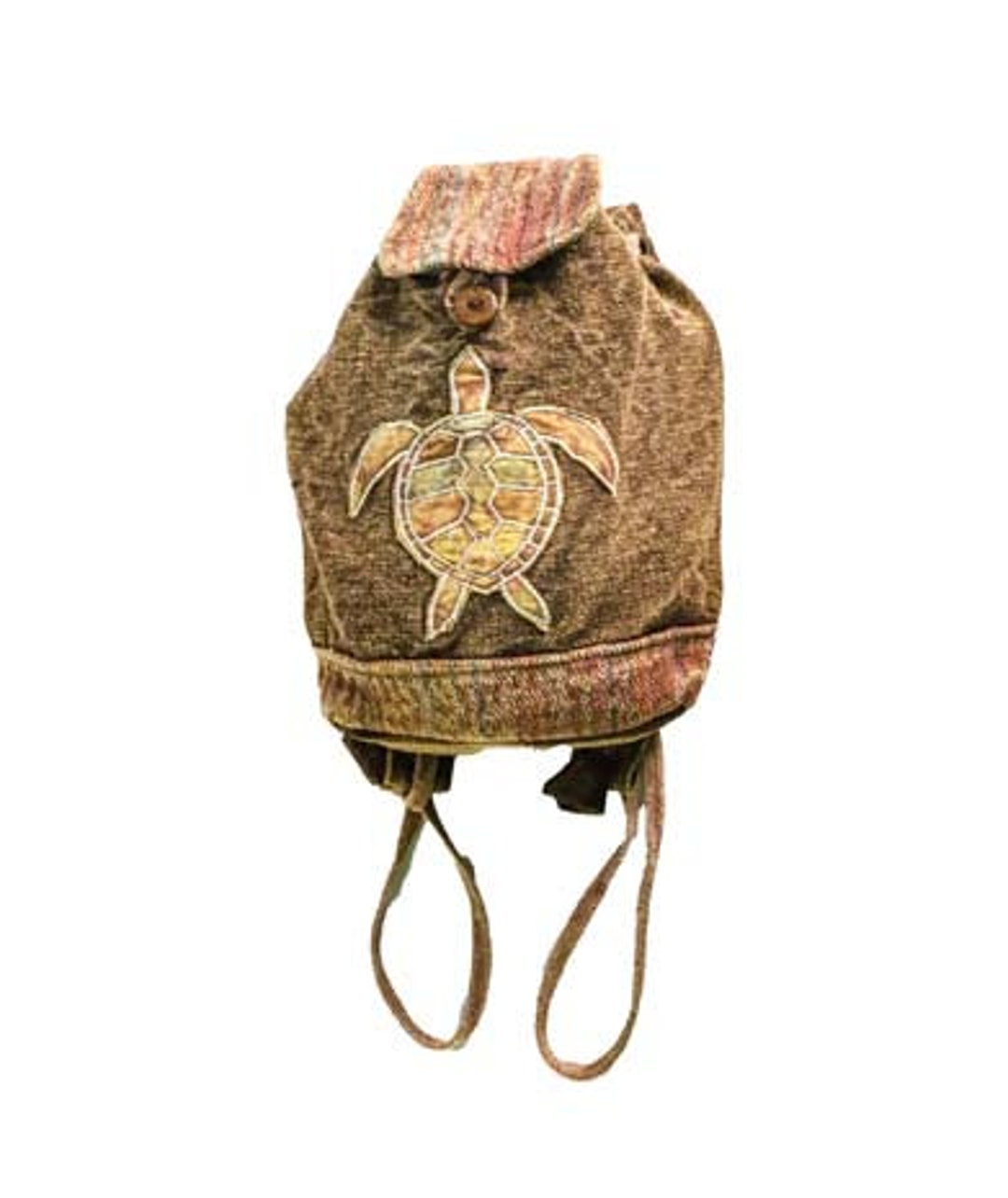 Embroidered Sea Turtle Cotton Backpack: Handmade Fair Trade Earth Divas ...
