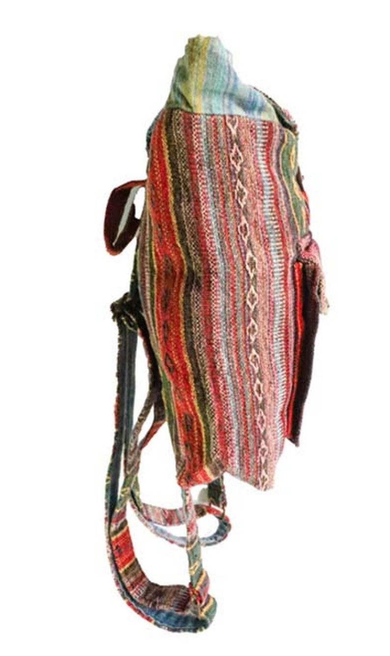 Mini Backpack Gheri Cotton * Earth Divas * Unisex Hippie Hobo Backpack ...