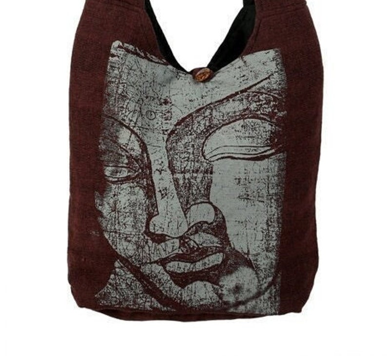 Buddha Bag- Spacious Sling Bag BUDA Nepal Hobo Hippie 100% Cotton ...