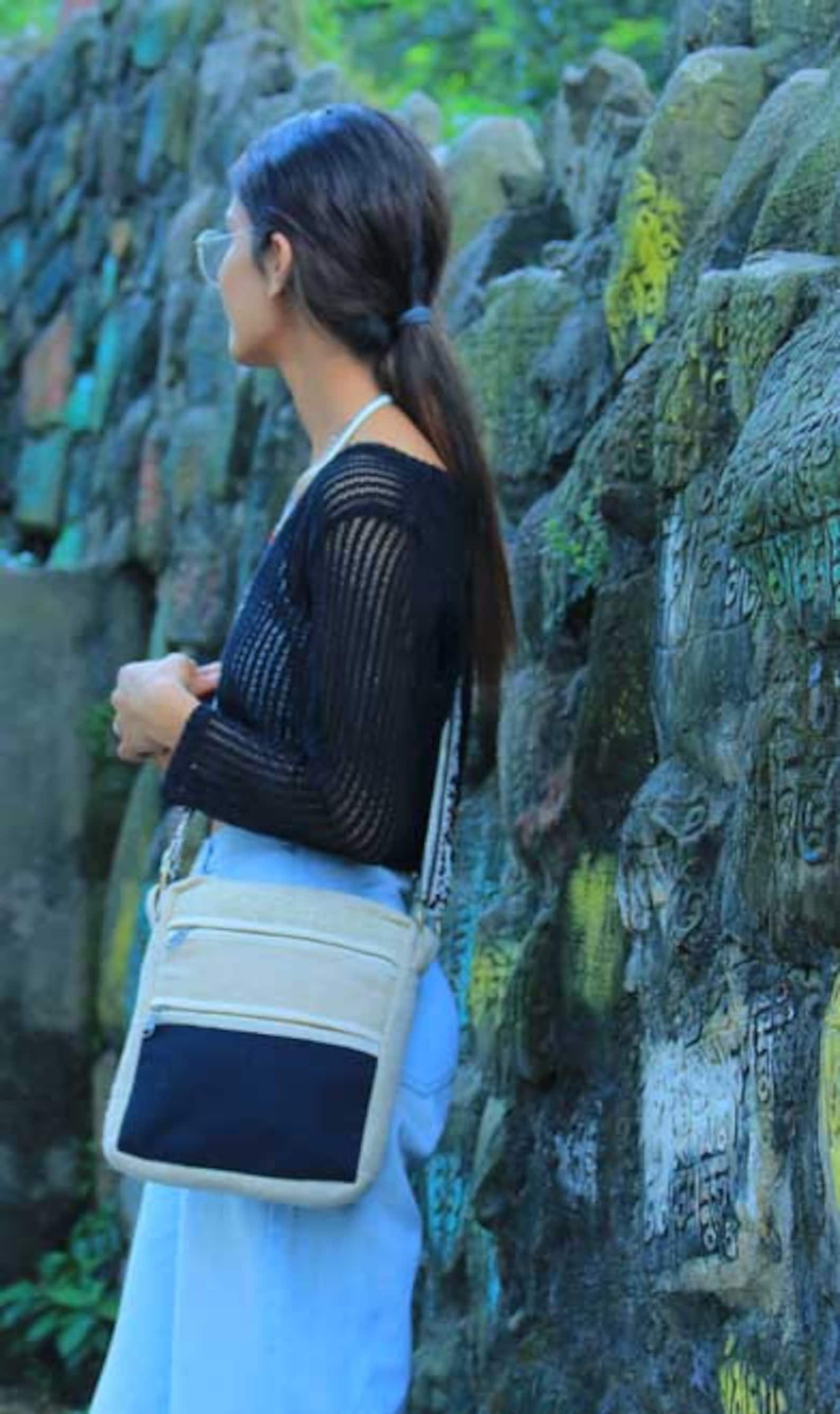 Handmade Cotton Jute Crossbody Bag: Fair Trade Artisan Handbag - Etsy