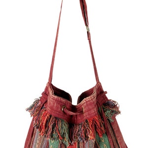 Bohemian Tibetan Drawstring Sling * Earth Divas * Fair Trade Handbag ...