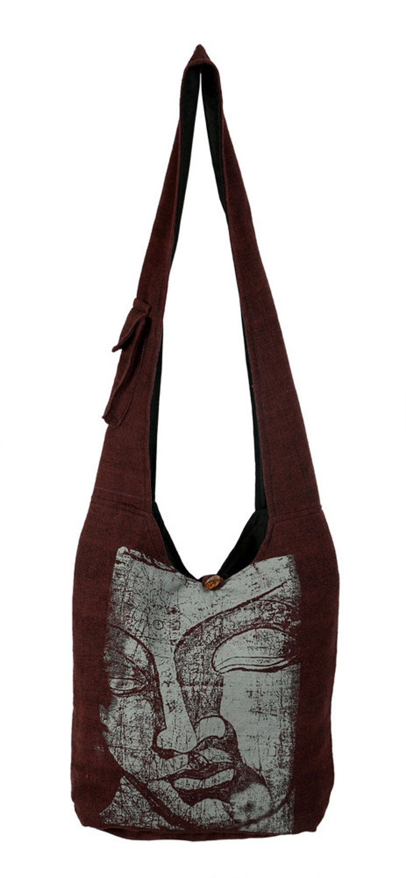Buddha Bag- Spacious Sling Bag BUDA Nepal Hobo Hippie 100% Cotton ...