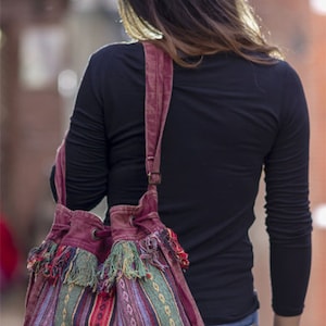 Bohemian Tibetan Drawstring Sling * Earth Divas * Fair Trade Handbag ...