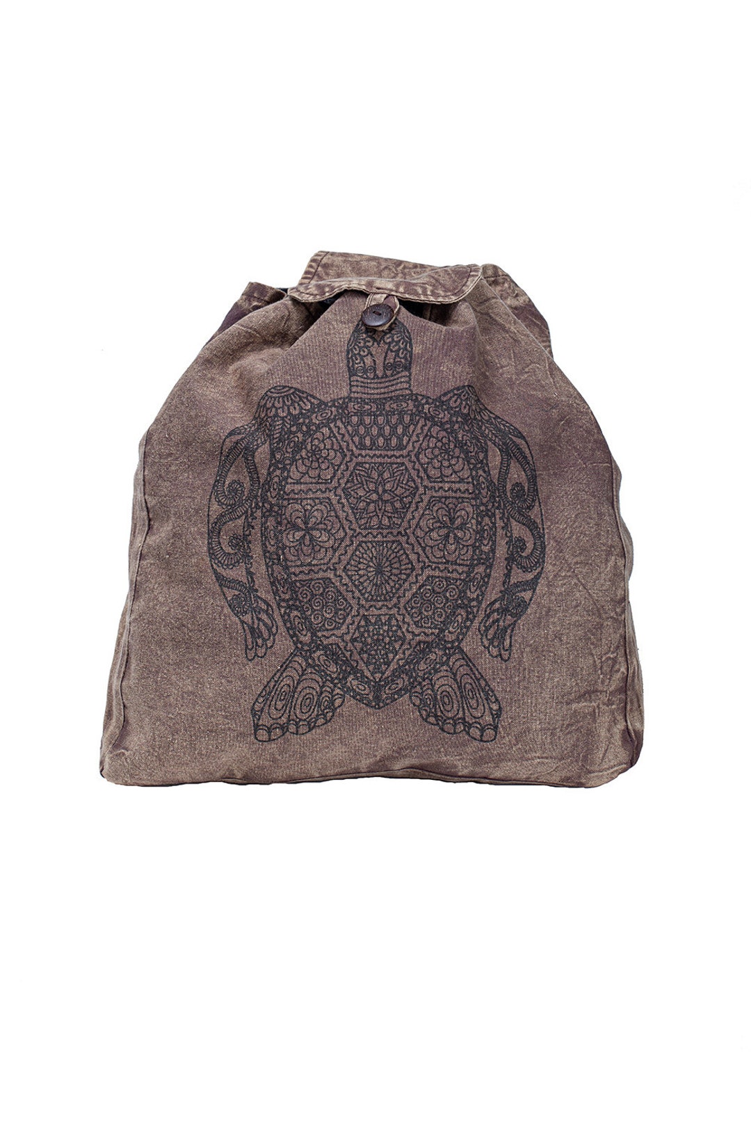 Handmade Turtle Beach Bag: Large Boho Cotton Crossbody Backpack - Etsy