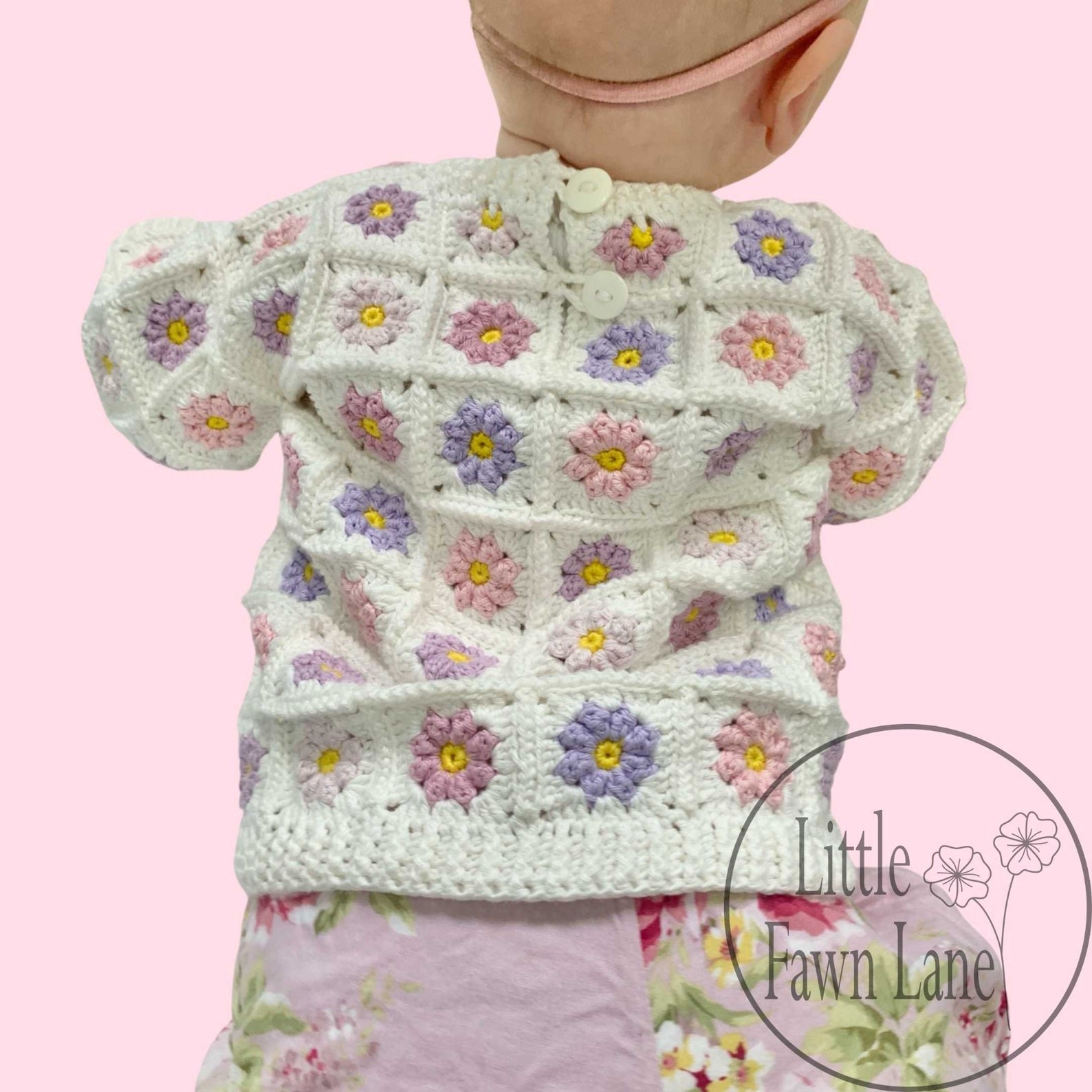 Daisy Square Baby Jumper. Infant Sweater. Crochet Pattern. Instant ...
