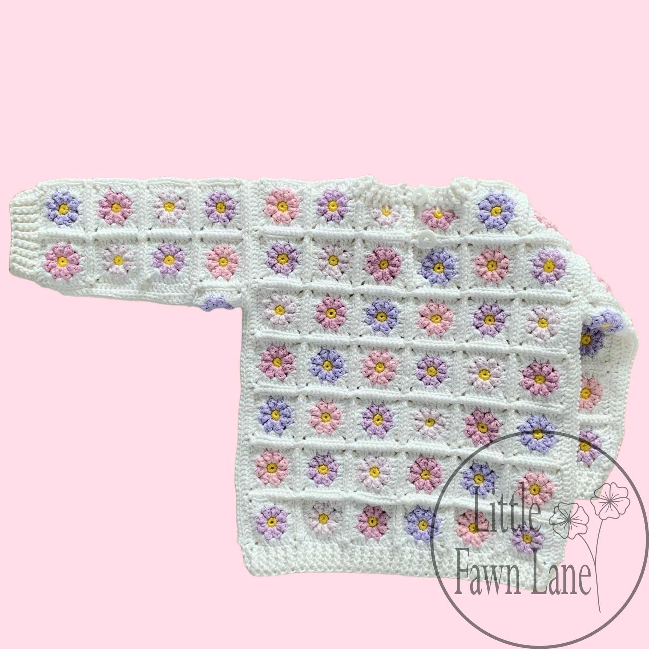 Daisy Square Baby Jumper. Infant Sweater. Crochet Pattern. Instant ...