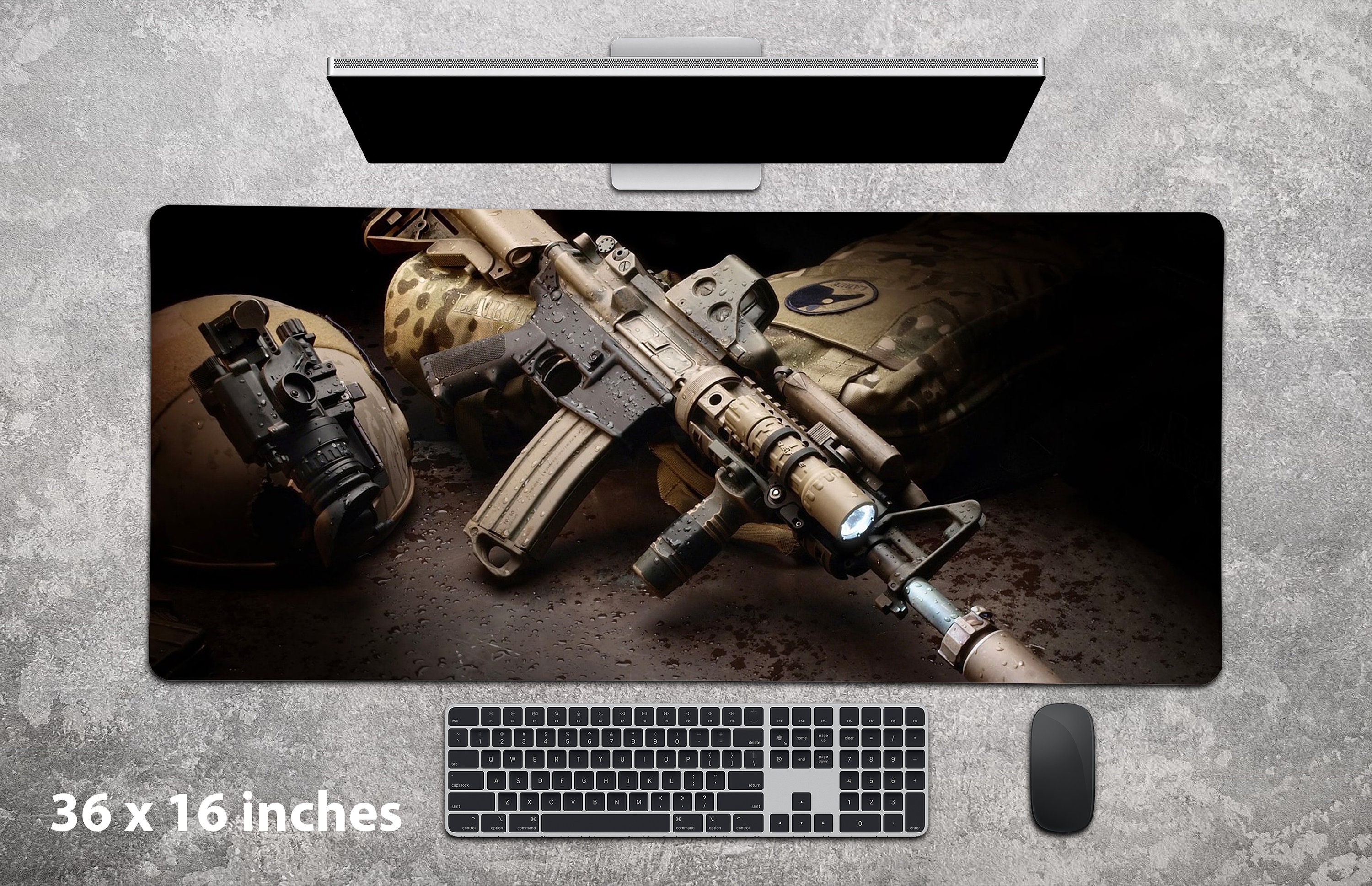 Gaming Mouse Pad Gaming Mousepad Gift for Gun Lover Gaming Desk Pad ...