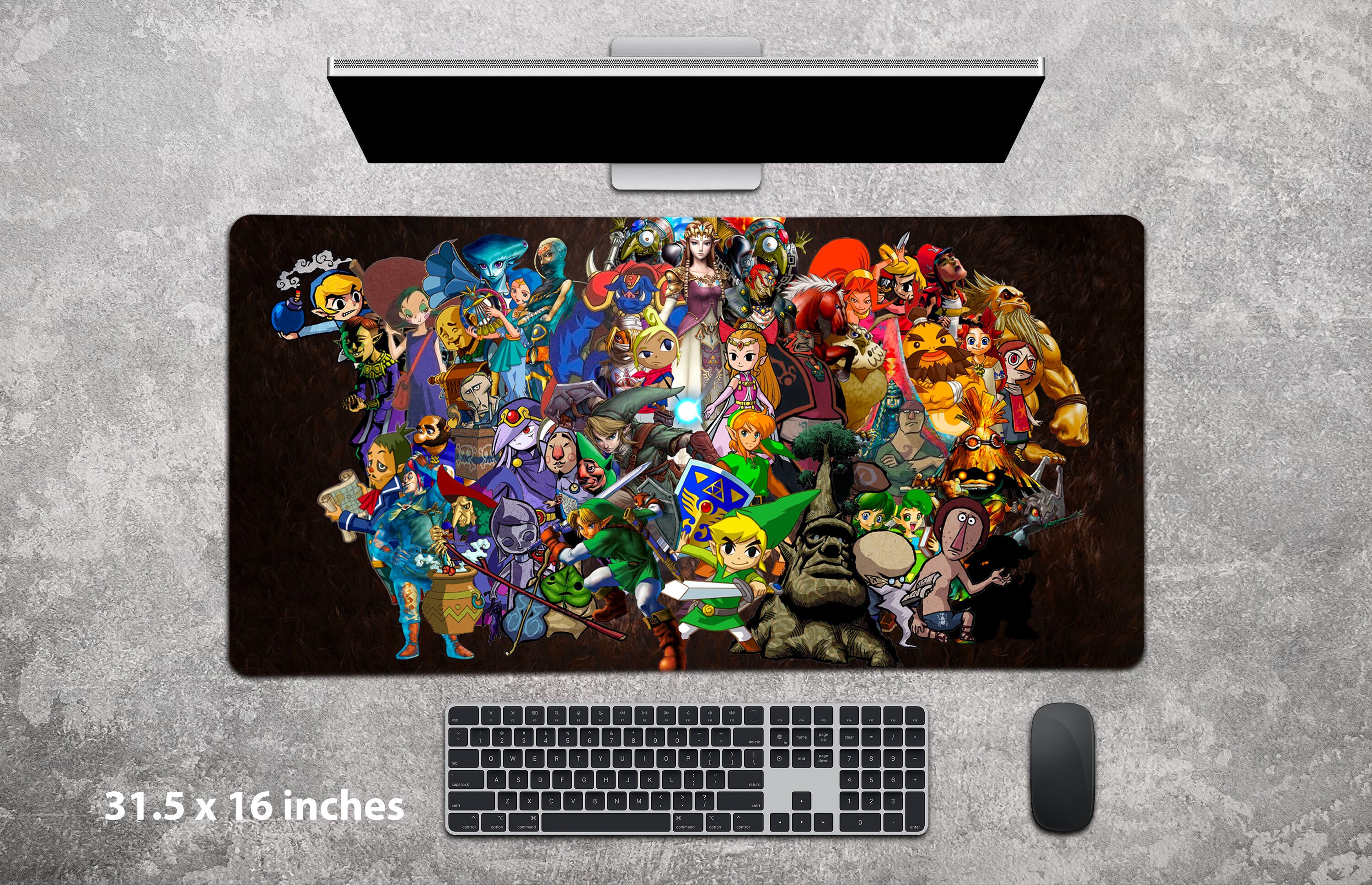 Gaming Mouse Pad Legend of Zelda Decor Gaming Large Mousepad Gaming ...