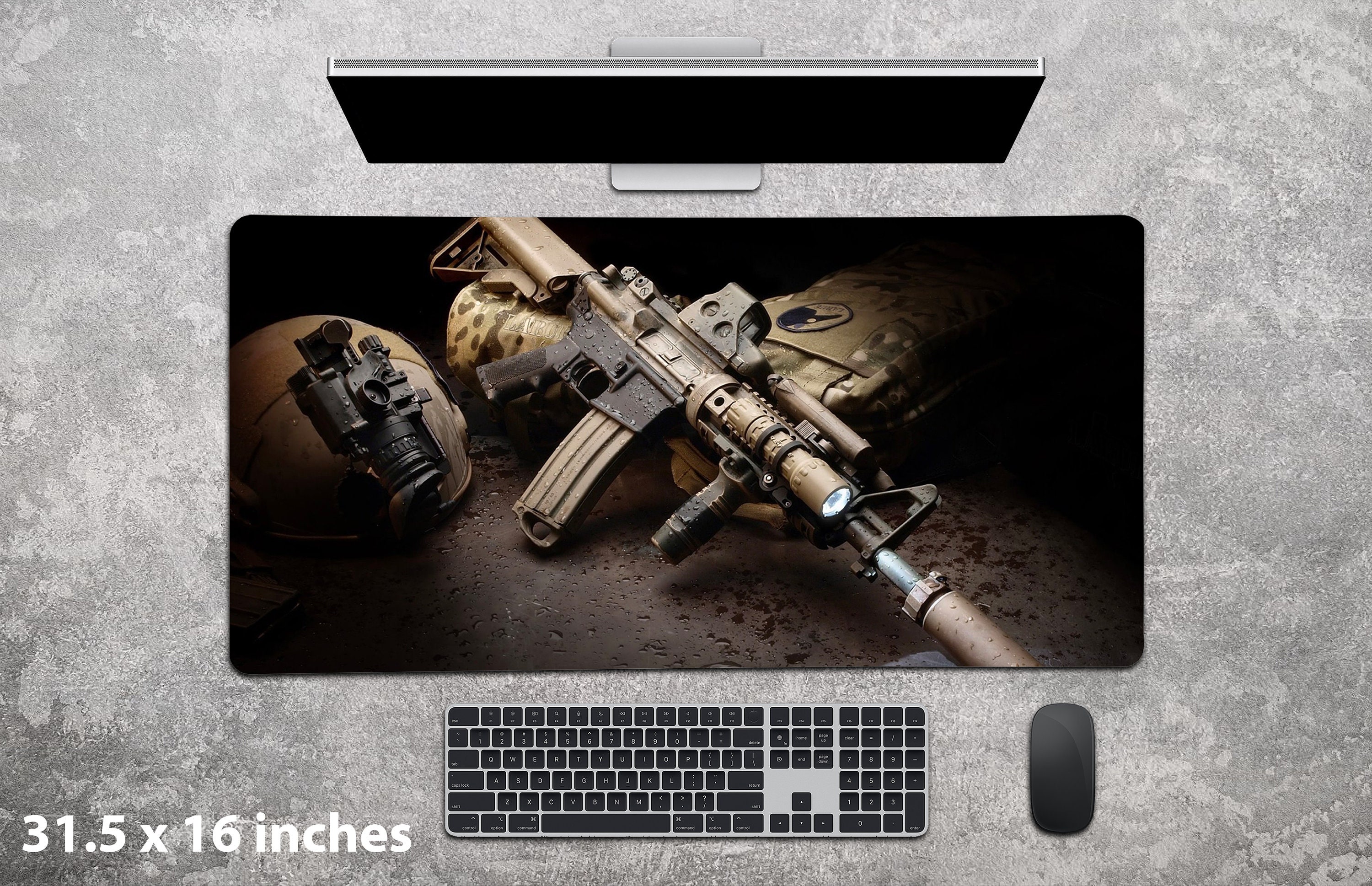 Gaming Mouse Pad Gaming Mousepad Gift for Gun Lover Gaming Desk Pad ...