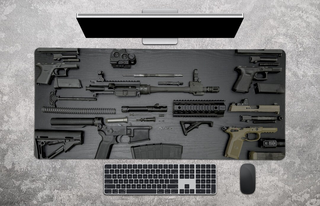 Gaming Mouse Pad Gaming Mousepad Gift for Gun Lover Gaming Desk Pad ...
