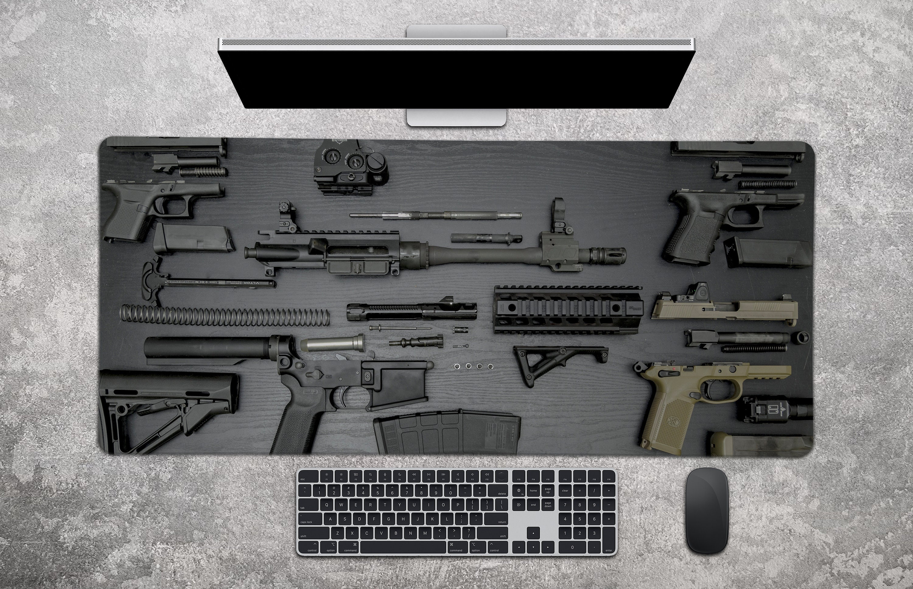 Gaming Mouse Pad Gaming Mousepad Gift for Gun Lover Gaming Desk Pad ...