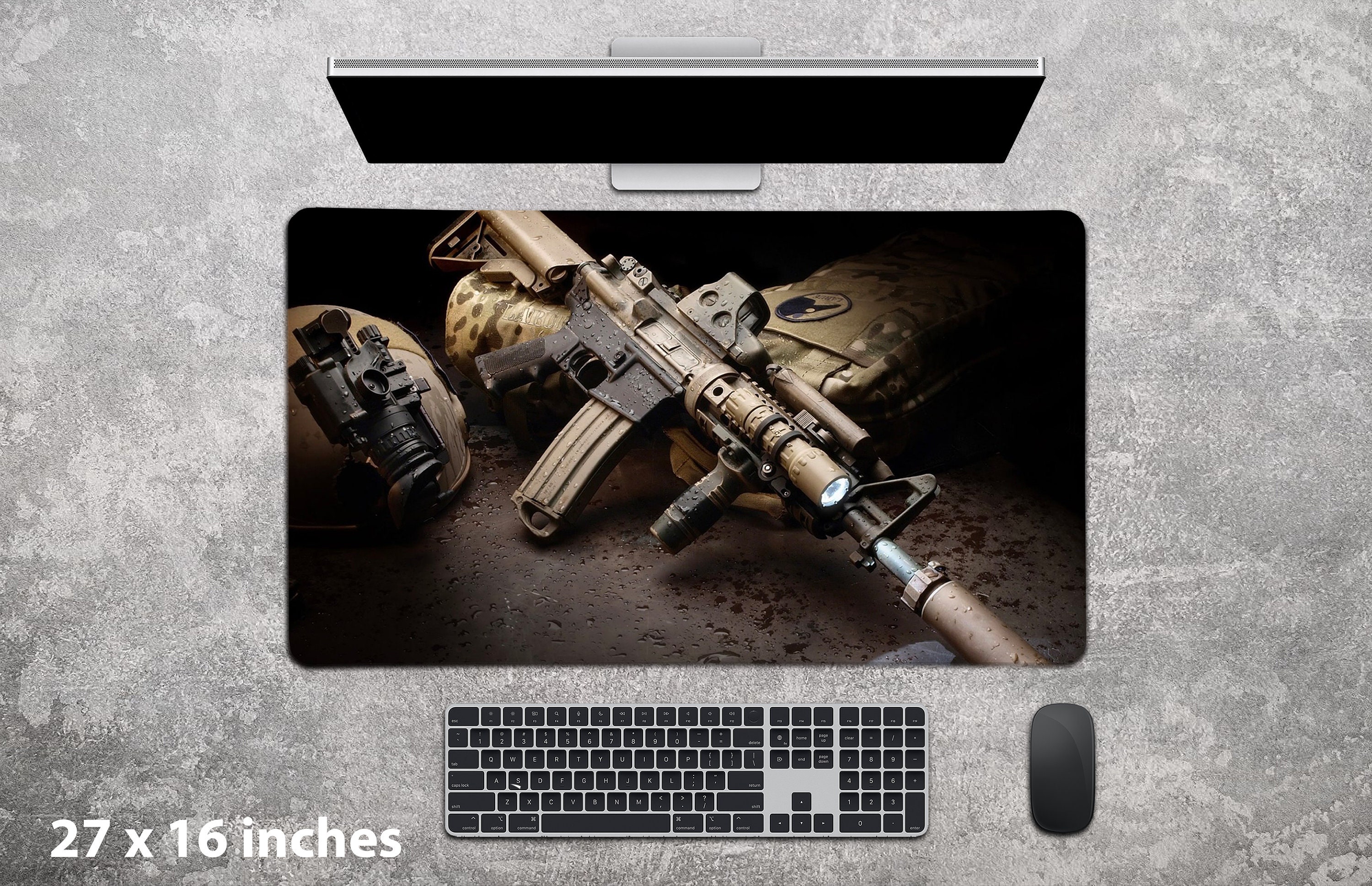 Gaming Mouse Pad Gaming Mousepad Gift for Gun Lover Gaming Desk Pad ...