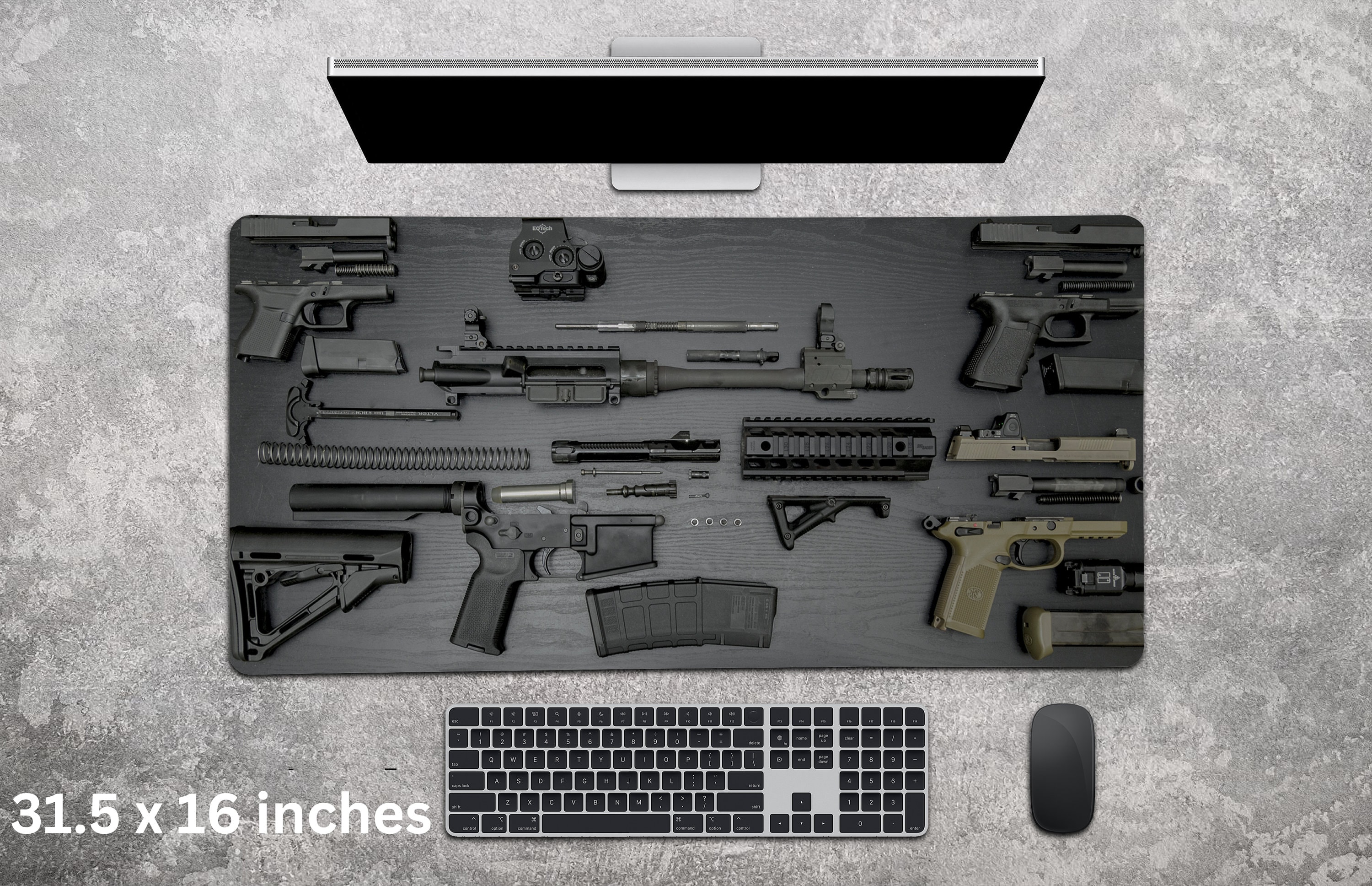 Gaming Mouse Pad Gaming Mousepad Gift for Gun Lover Gaming Desk Pad ...