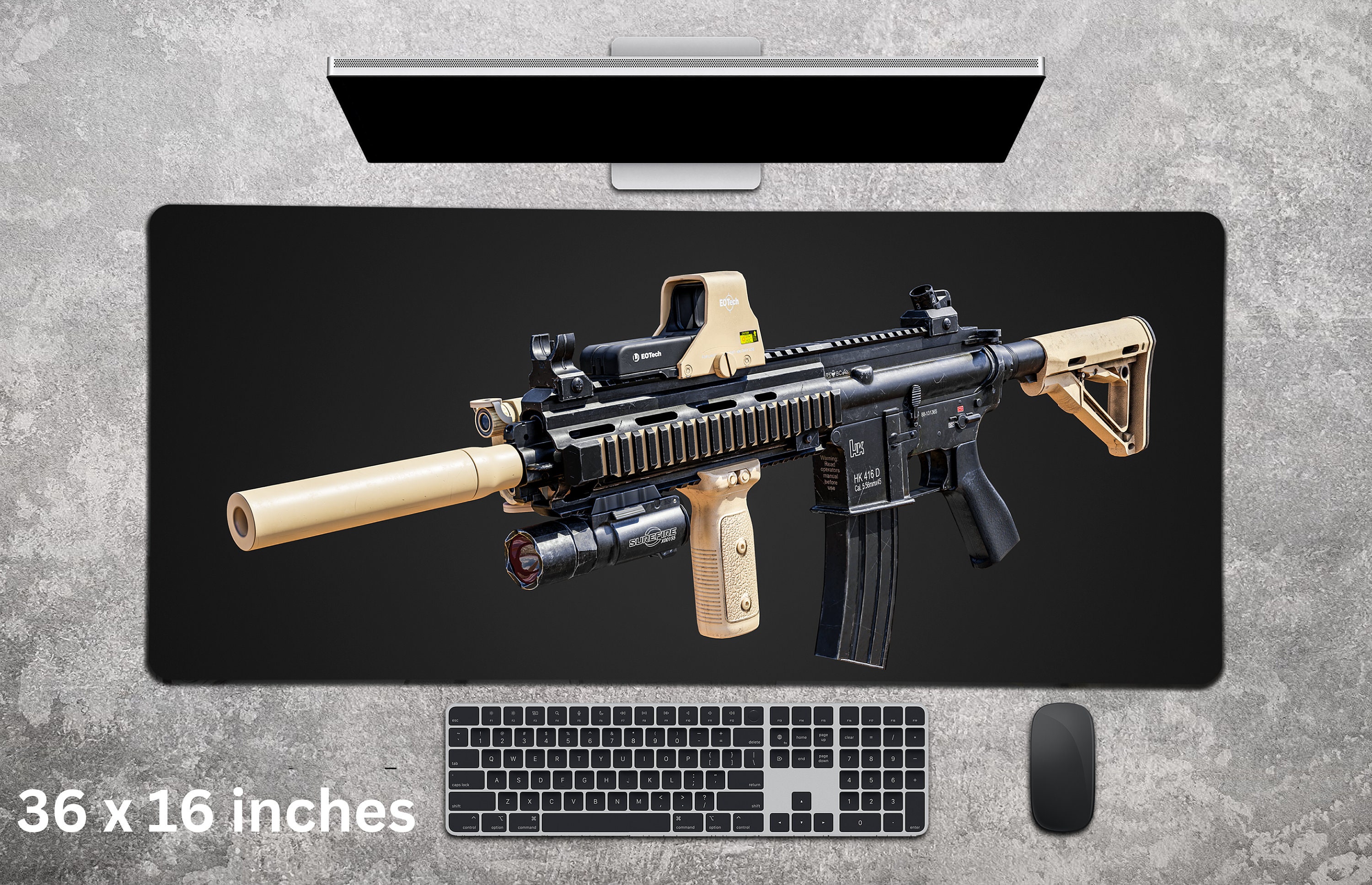 Gaming Mouse Pad Gaming Mousepad Gift for Gun Lover Gaming Desk Pad ...