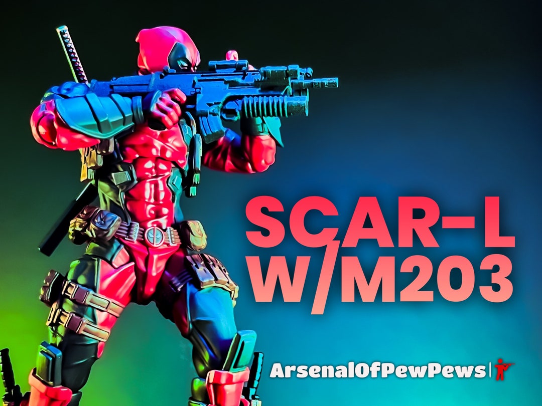 SCAR-L con M203 Escalas 6 1/12 Juguete impreso en resina 3D - Etsy México