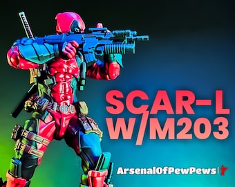 Lever Action Model 1887 Tactical Scoped Shotgun 1:12 Toy Accessory ...