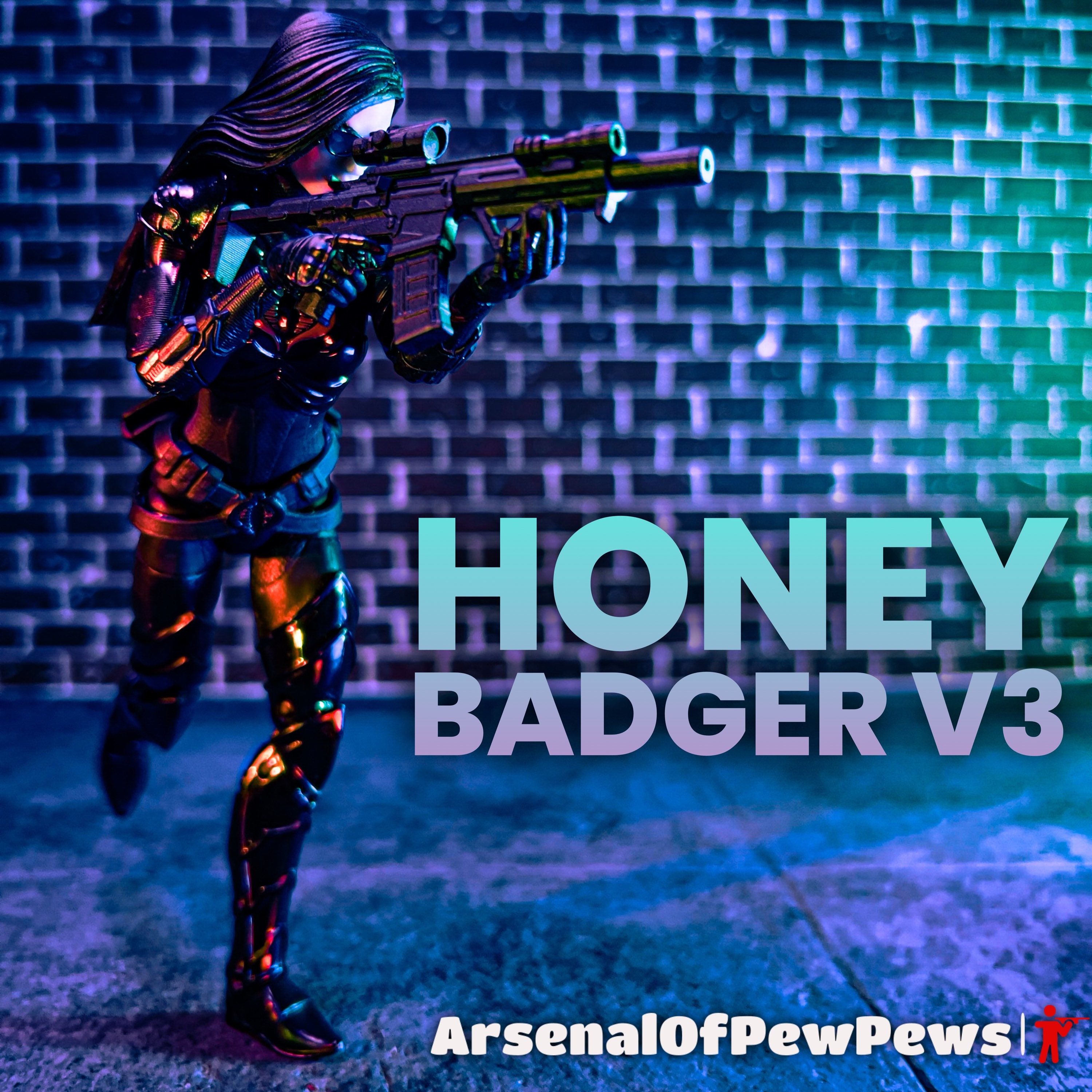 Honey Badger V3 Action Figure Accessory - Scales 6” 1/12 3D Resin ...